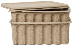 FERM LIVING Úložné boxy Paper Pulp Large, set 2 kusy