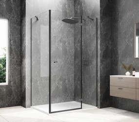 Polysan Polysan, GLOBE GUN METAL obdélníková sprchová zástěna 1200x800mm, čiré sklo, pravé, GB1012-3215RGM