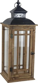 Velká dřevěná lucerna Morex D7214/B, 68 cm