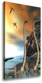 Wallmuralia Vertikální Vertikální Foto obraz na plátně do obýváku Dinozaury 50x100