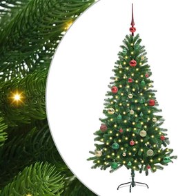 Vánoční stromeček s 150 LED diodami s stojanem Zelená 150 cm PE 3396326