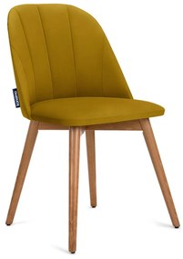 Konsimo Sp. z o.o. Sp. k. | Jídelní židle BAKERI 86x48 cm žlutá/buk | KO0074