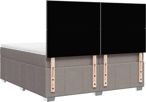 Box spring postel s matrací taupe 200x200 cm textil 3291772