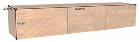 Massive home | Designový závěsný TV stolek 160 cm Scorpion mango