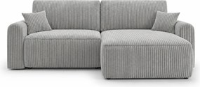 Rozkládací oboustranná sedací souprava do L NORDEN TILIA 250x140 cm, světle šedá
