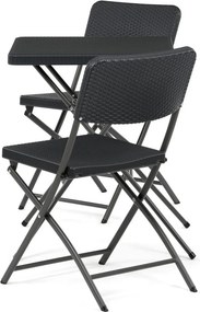 Zahradní set 1+2 AZS-L2161 GREY, plast, šedá