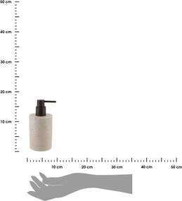 Dávkovač mýdla Glavan, béžová/s dřevěnými prvky, 320 ml