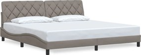 Rám postele bez matrace taupe 200 x 200 cm textil 3310626