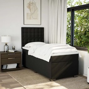 Box spring postel s matrací černá 100 x 200 cm textil 3290415