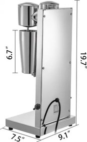 Sada výrobníku mléčných koktejlů, elektrický výrobník z nerezové oceli, 180 W