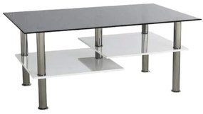 Konferenční stolek, bílá extra vysoký lesk HG / sklo, Tempo Kondela SVEN