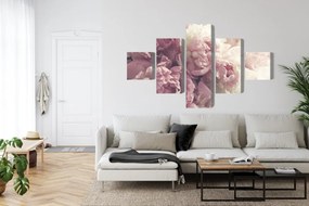 Vícedílný obraz Pivoňky V Odstínech Růžové Nedostatek Nedostatek Plátno Canvas 200x120