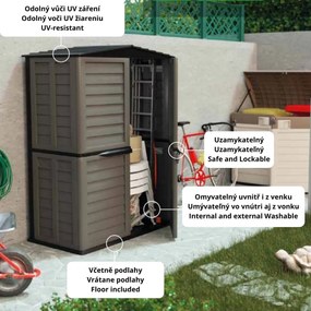 ARTPLAST Zahradní modulární sestava Garden Shed 1510x830x1980 mm - základní sestava