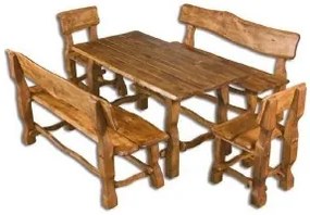 Casarredo OM-101 zahradní sestava (1x stůl + 2x lavice + 2x židle) brunat