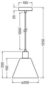 Ledvance - Lustr na lanku DECOR RAFFIA 1xE27/15W/230V rafie