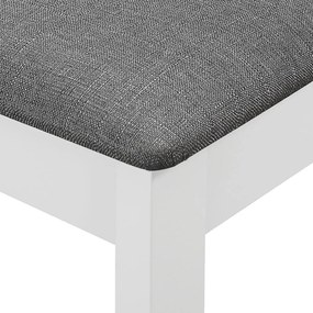 vidaXL Jídelní židle s poduškami 6 ks masivní dřevo [276406] Barva: Bílo-šedá