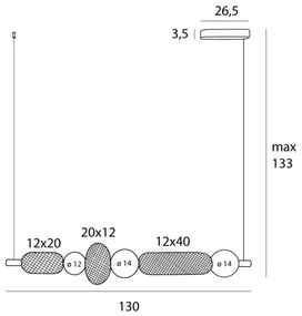 MAXLIGHT P0593 - LED Lustr na lanku BORA LED/29W/230V bílá/černá