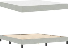 Postel s boxspringem s matrací Světle šedá 180 x 200 cm textil 3398707