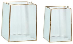 Skleněná lucerna 2 ks (výška 31 cm) Ripple – Hübsch