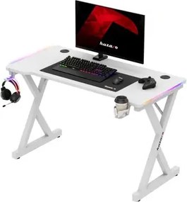 Huzaro Hero 2.3 RGB bílá / Herní stůl / 120 x 60 x 72 cm