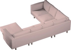 Potah na pohovku IKEA Norsborg rohová, 5-místná se šezlongem barva růžová látka pletený vzor