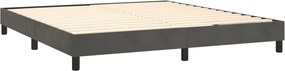 Box spring postel s matrací tmavě šedá 160x200 cm samet 3141552