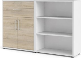 Skříň Modulo 178 x 40 x 113 cm, bílá / dub sonoma