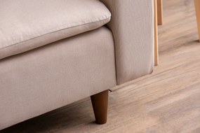 Hanah Home Rohová pohovka LUNGO krémová
