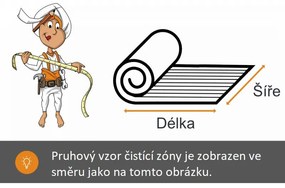 Vopi, Čistící zóna Rio hnědé - neúčtujeme odřezky z role, na míru, šíře 1,35m,1m,2m, hnědá, guma (gel - protiskluzový), chodba / předsíň