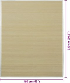 Koberec bambus 160 x 230 cm přírodní 245821