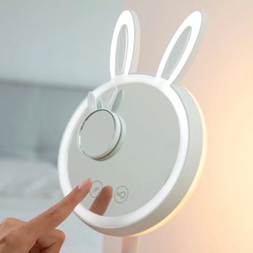Set stolního a přibližovacího zrcátka s LED osvětlením InnovaGoods Bunny