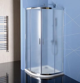 Polysan EASY čtvrtkruhová sprchová zástěna 900x900mm, sklo BRICK EL2638