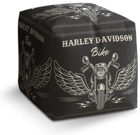 Sablio Taburet Cube Harley-Davidson S křídly: 40x40x40 cm
