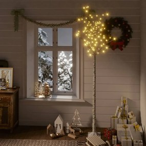 328684 vidaXL Vánoční stromek 200 teplých bílých LED 2,2 m vrba dovnitř i ven