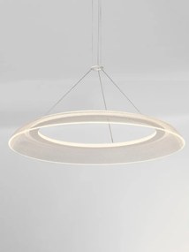 Matně bílé hliníkové LED závěsné svítidlo se stínidlem z akrylového skla ø 60 cm Mantle – Nova Luce