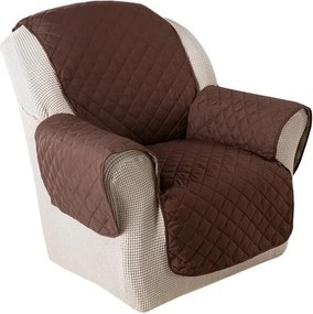Přehozy s područkami béžová/hnědá křeslo - sedák 57 cm