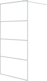 Sprchová zástěna walk-in bílá 100 x 195 cm čiré ESG sklo 152142
