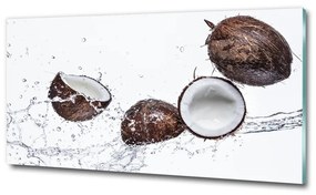 Wallmuralia Foto obraz skleněný horizontální Kokos s vodou 100x50