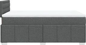Box spring postel s matrací tmavě šedá 120x190 cm textil 3289322