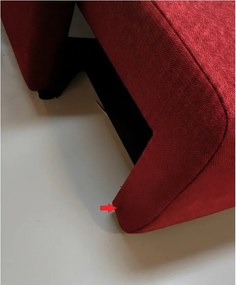 Vínová rozkládací/s úložným prostorem pohovka 211 cm Marcel - II. jakost – Bobochic Paris