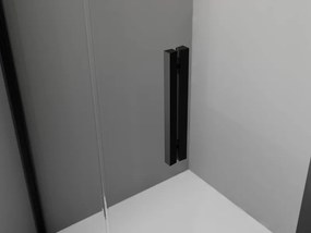 Mexen Exo sprchové dveře skládací 75 cm, transparentní, černé - 816-075-000-70-00