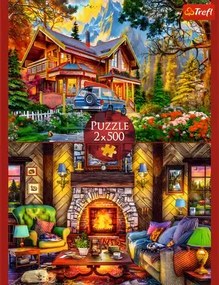 TREFL Puzzle Výlet do hor / 2x 500 dílků / 48 x 34 cm