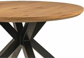 Kulatý jídelní stůl Ritmo 120 cm dub přírodní/černý
