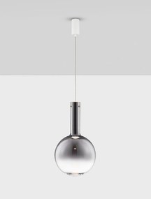 Šedé skleněné LED stmívatelné závěsné svítidlo ø 30 cm Nostos – Nova Luce