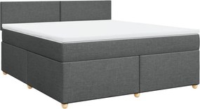 Box spring postel s matrací tmavě šedá 180x200 cm textil 3286753