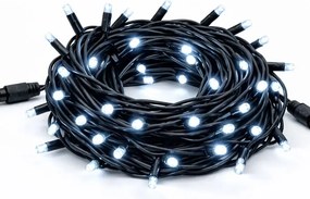 Easy Fix LED světelný řetěz, kontura, 5 m, venkovní, ledově bílá s FLASH, 60 diod, černý kabel, IP67