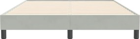 Postel Box Spring bez matrace světle šedá 160x210 cm samet 3315831