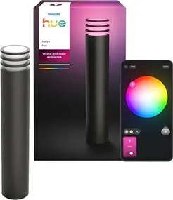 Philips Hue Lucca antracit / Venkovní sloupkové svítidlo / E27 / Bluet
