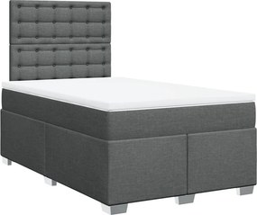 Box spring postel s matrací tmavě šedá 120x200 cm textil 3290470