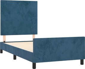 vidaXL Rám postele s čelem 90x200 cm samet [3125615] Barva: Růžová